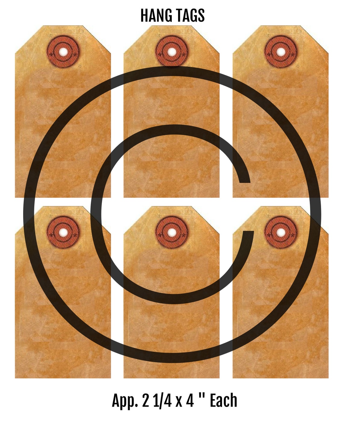 Printable Blank Hang Tags - Instant Digital Download - JPEG File - Etsy