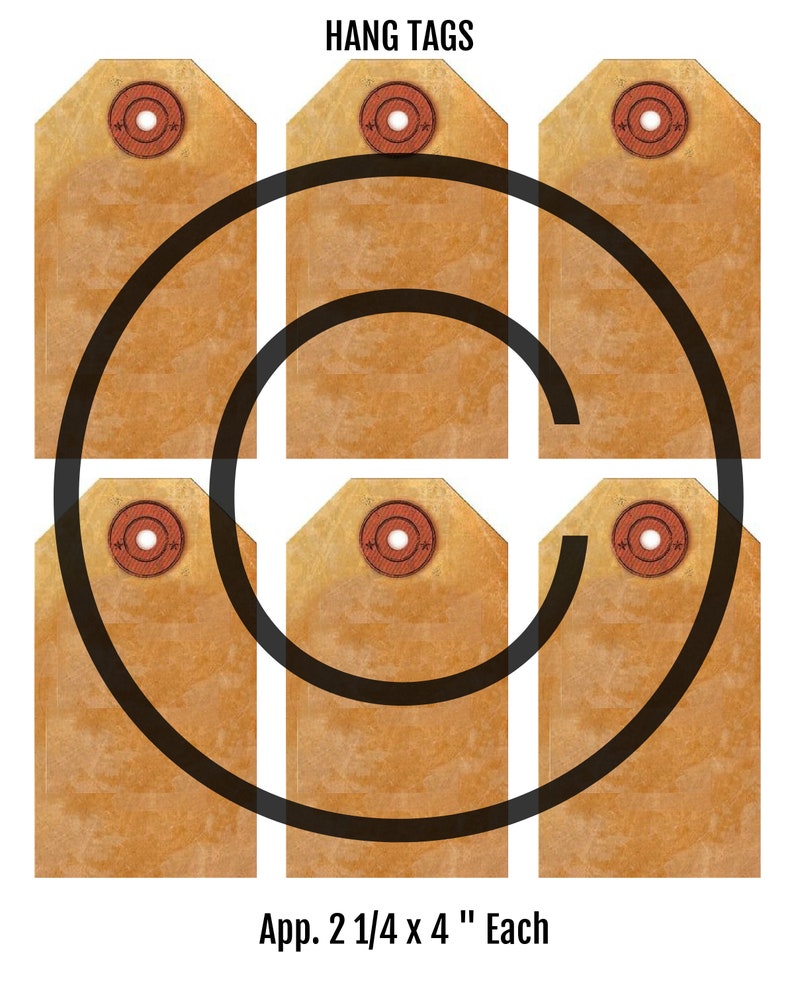 Printable Blank Hang Tags - Instant Digital Download - JPEG File - Etsy