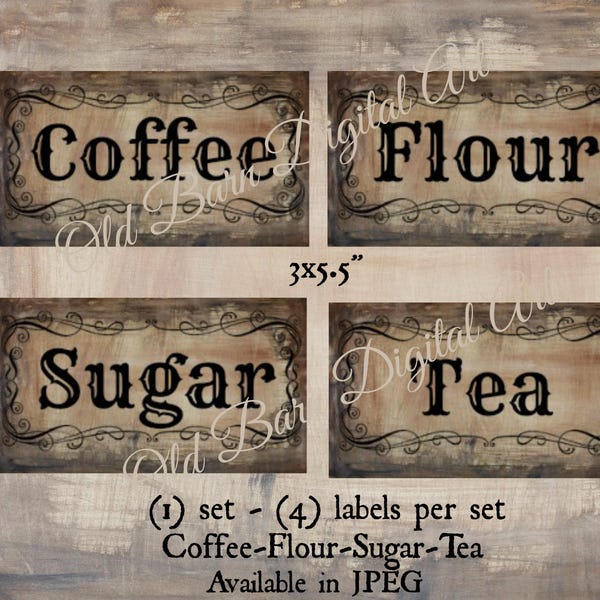 Flour Label - Etsy