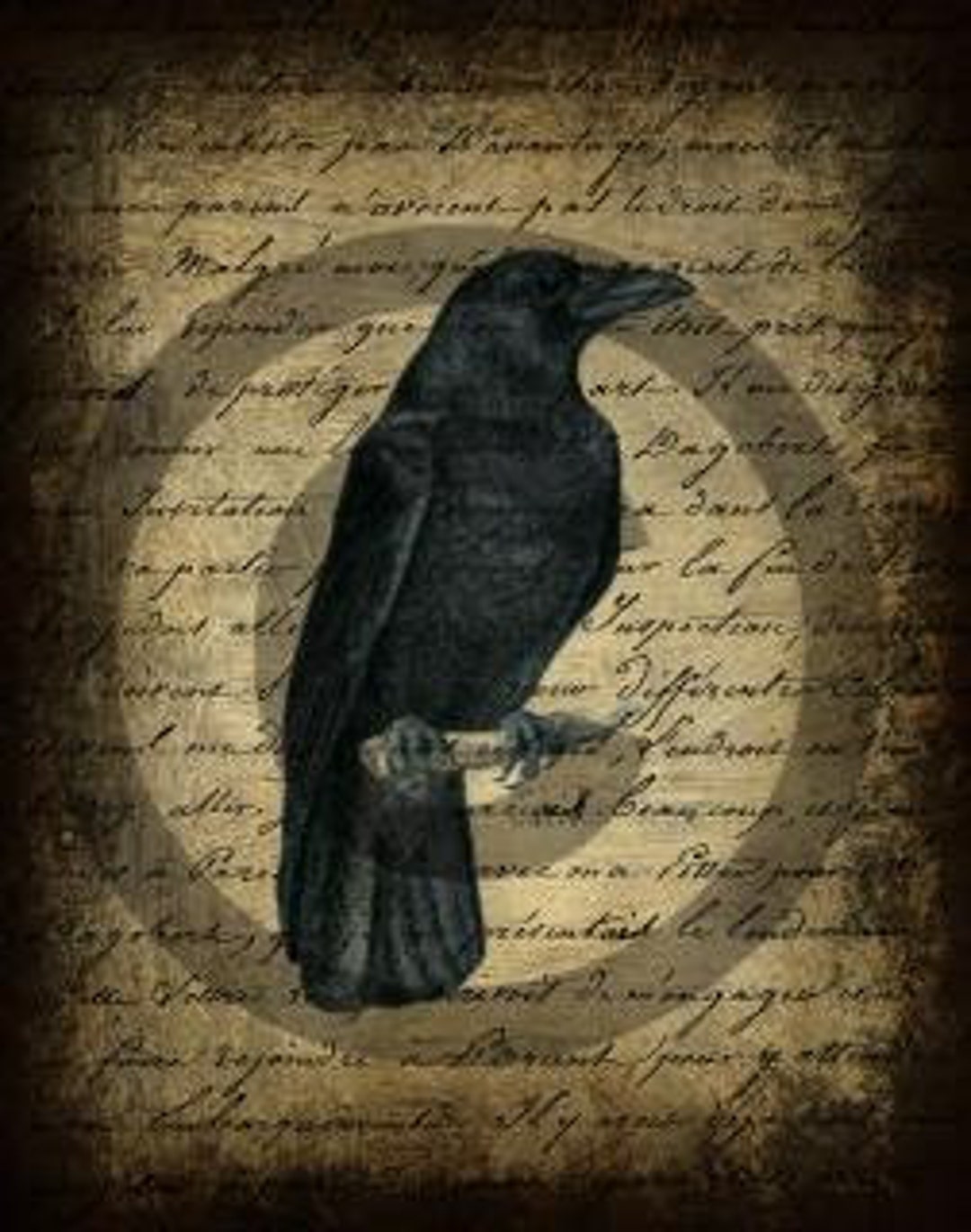 Primitive Digital Art- Old Crow- Jar Candle Logo- Pantry Jar- Crock ...