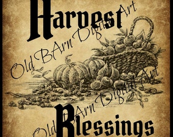 4x4 Primitive Digital Art Image/ Label /fall Image | Etsy