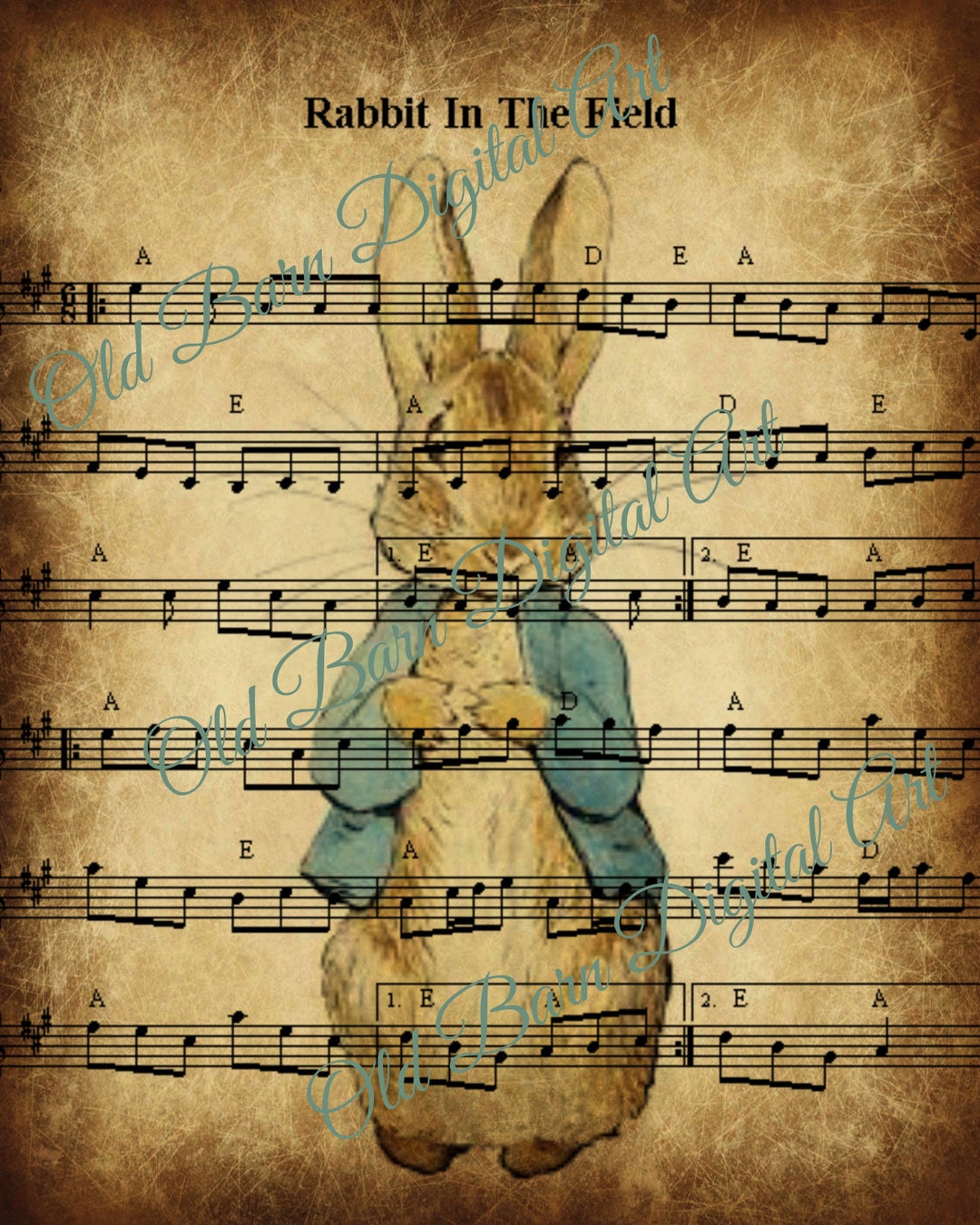 Primitive Digital Art-peter Rabbit-hare-song Page-jar Candle Logo ...