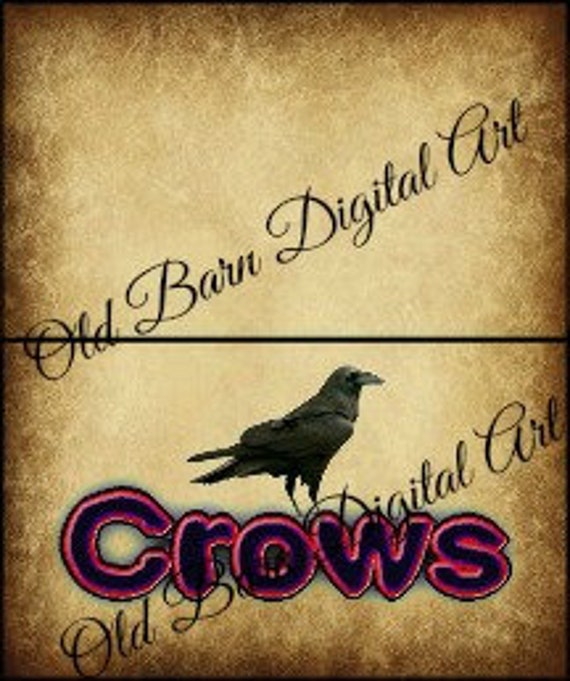 Primitive Bag Toppers the Word Crows Black Crowgrungy - Etsy