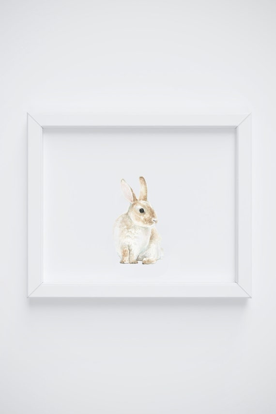 Bunny No 3 Art Print Baby Animal Painting Bunny Painting | Etsy