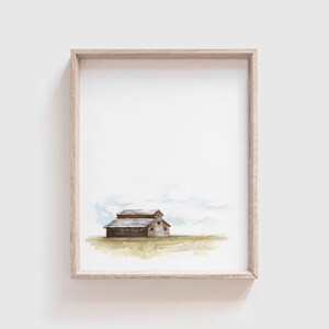 Barn No 3 Art Print (digital Download) - Brown Barn Painting ...