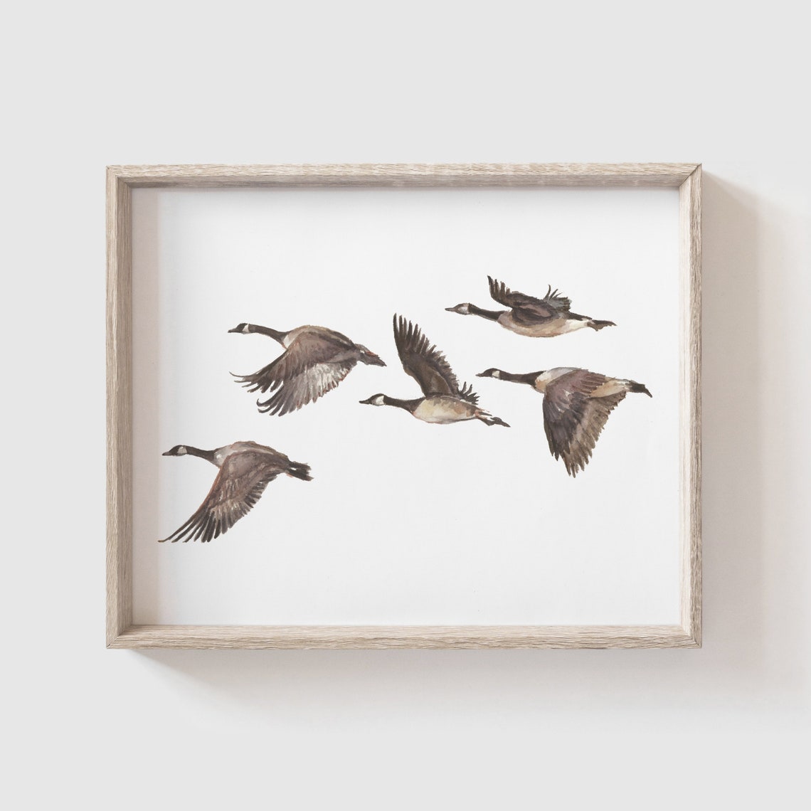 Geese Art Print - Goose Flying - Bird Painting - Watercolor Art - Home ...