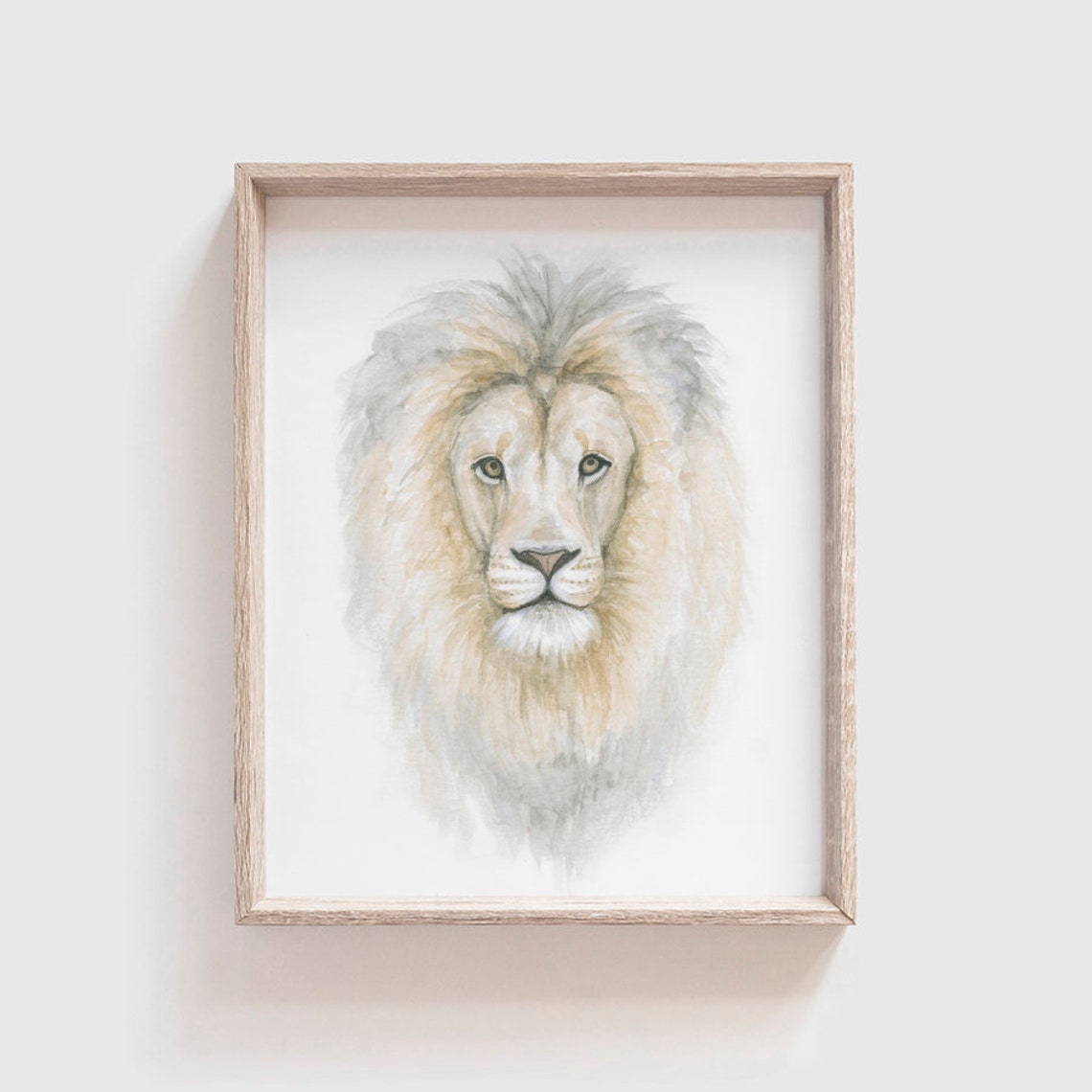 Lion Head Art Print Lion Art Lion Painting Safari Animal | Etsy