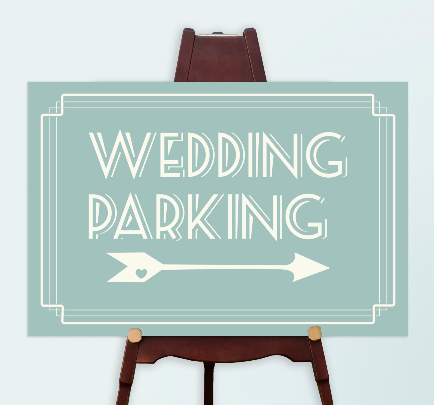 Wedding Parking Sign Art Deco PDF or Printed for You - Etsy