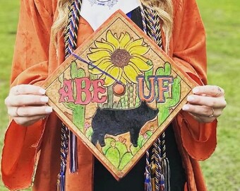 Custom Tooled Leather Graduation Cap Topper - Etsy