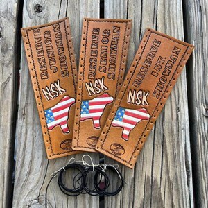 Custom Order Leather Show Stick Wrap, Livestock Show, Show Heifer, Show ...
