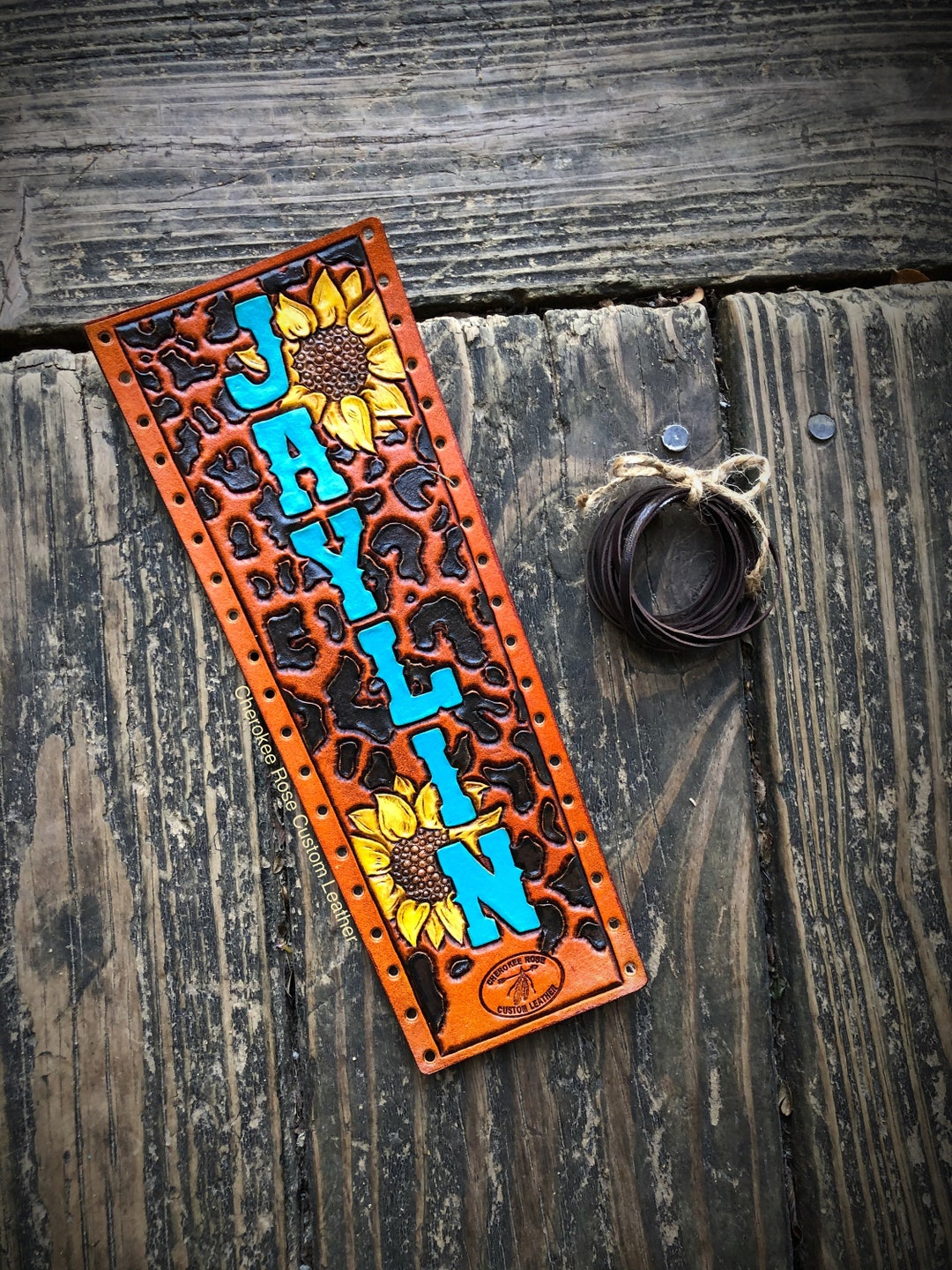 Custom Order Leather Show Stick Wrap, Cattle Show Stick Custom Leather ...