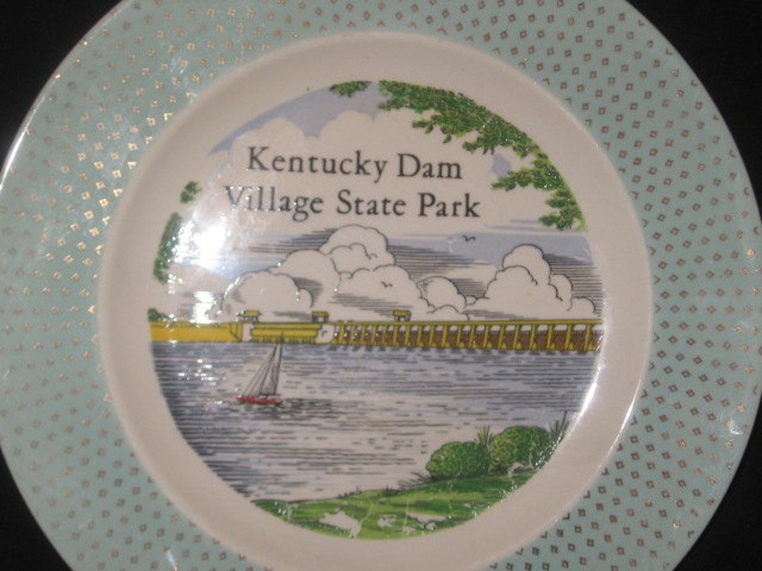 Vintage Kentucky Dam Village State Park Souvenir Plate/ Decorative ...