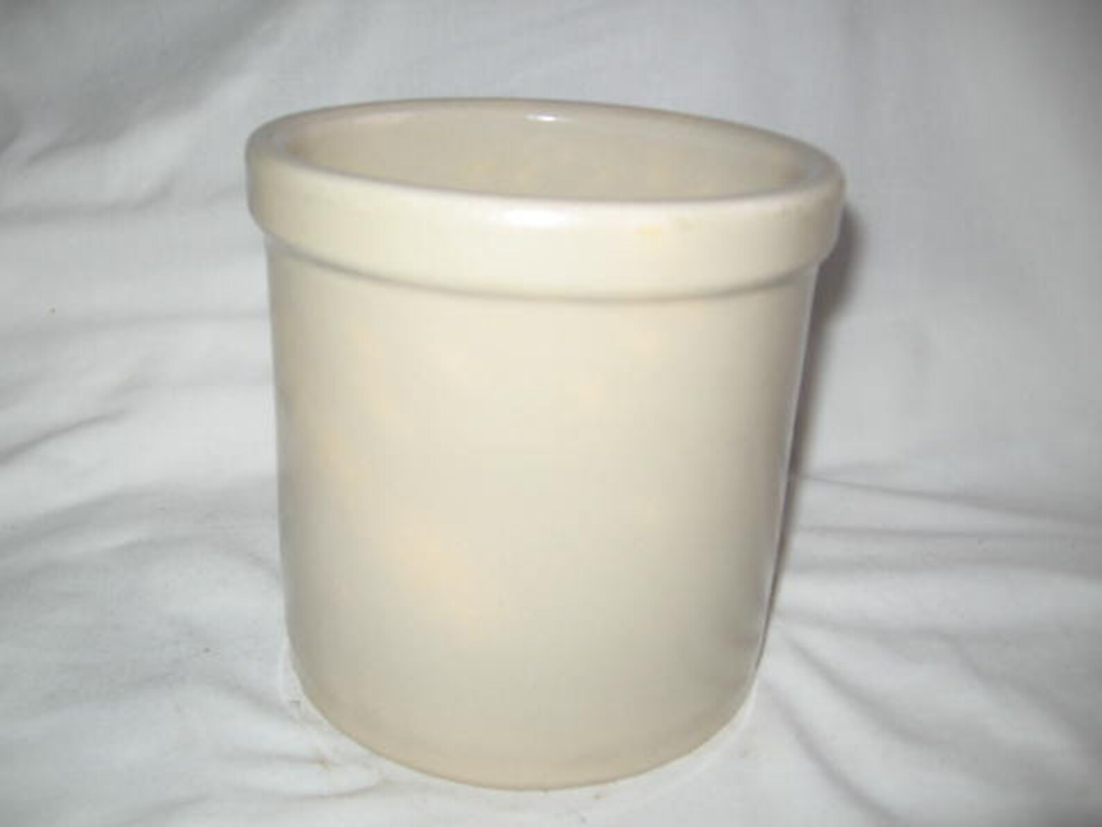 Vintage Stone Crock Jar Ransbottom Roseville Ohio Utensil Holder ...