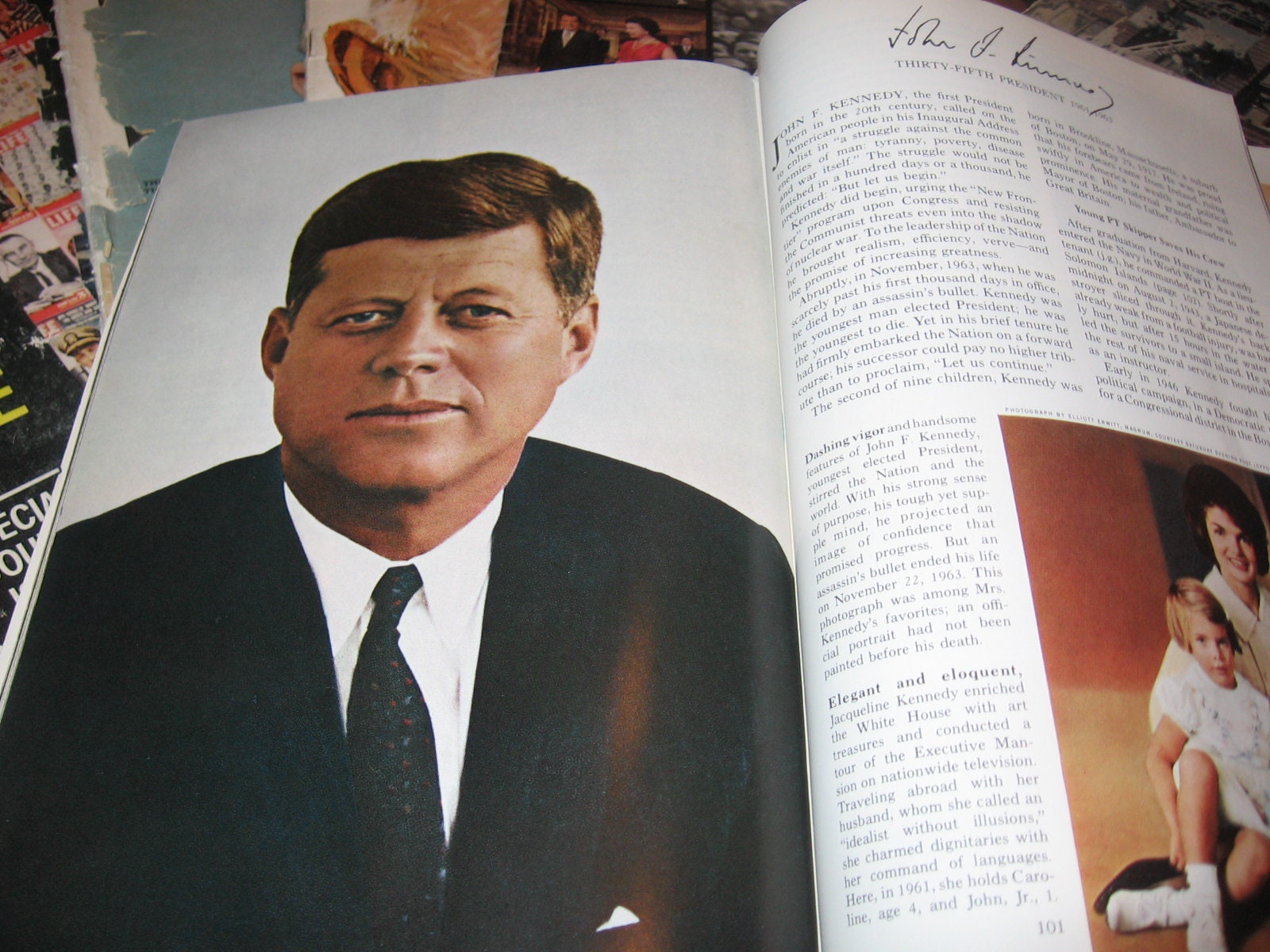 John Kennedy in Vintage 1960's Magazine, Life, Post, Boston Globe, Two ...