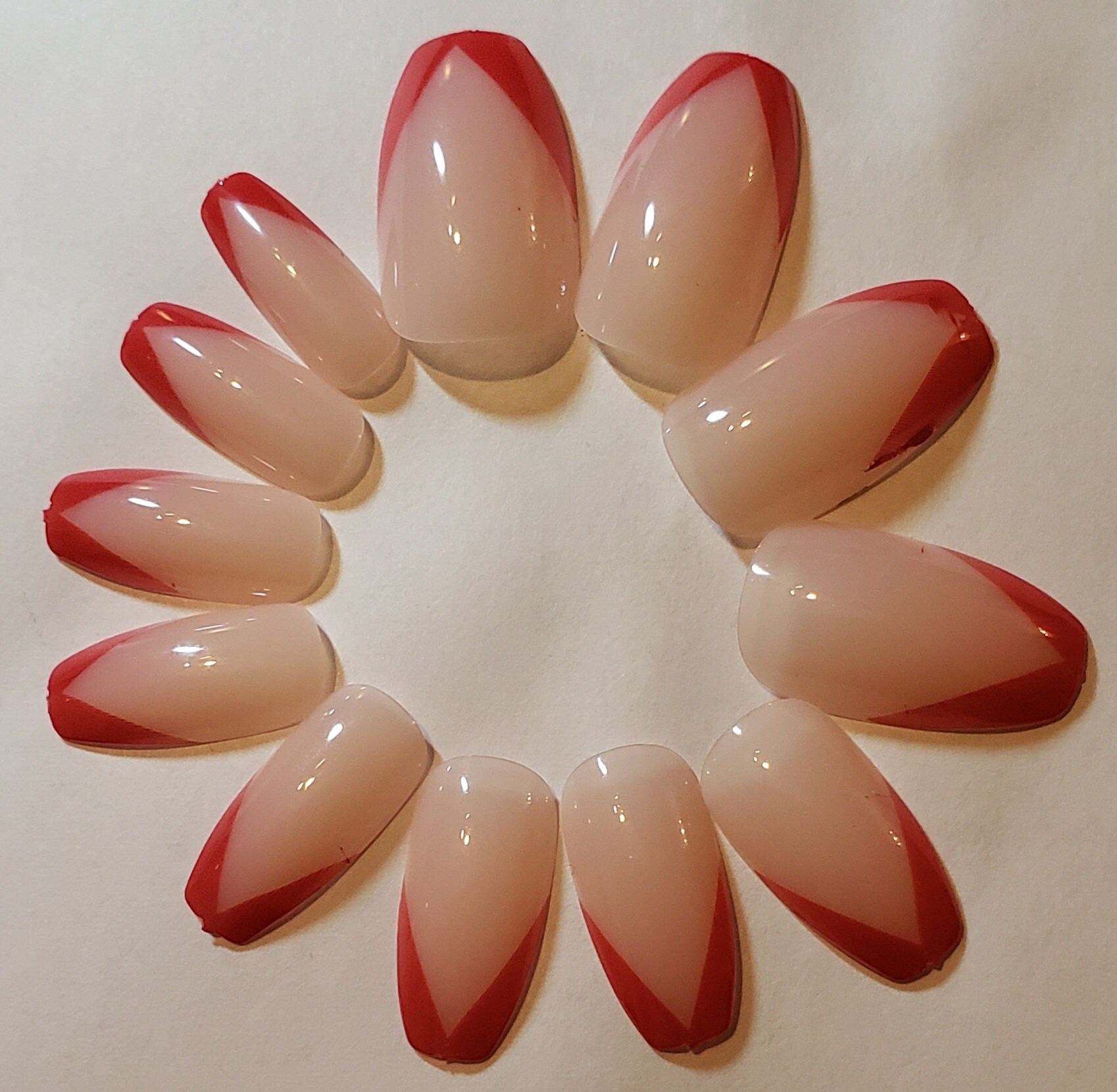 Red Tip Stiletto Nails