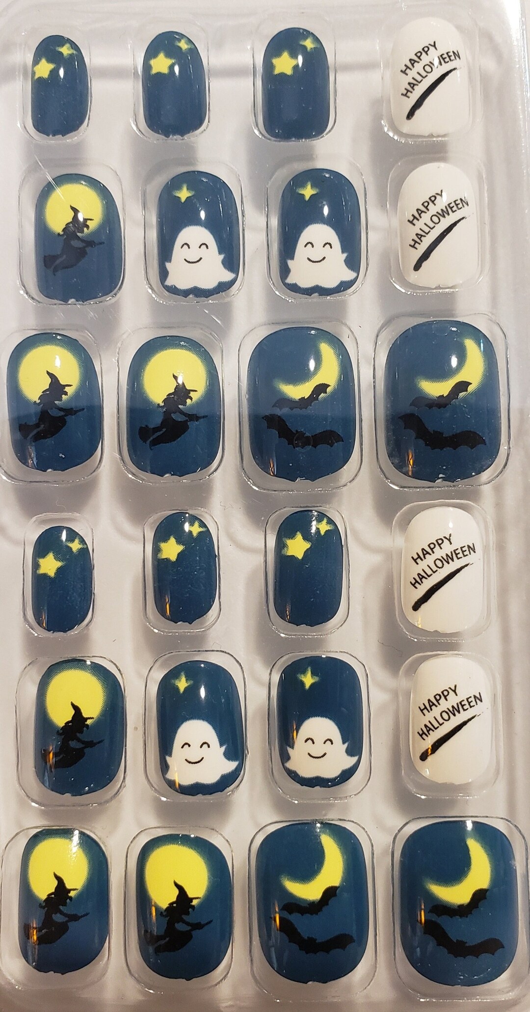 JR Ghosts & Witches Print Kids/novelty Round Press On/glue on - Etsy