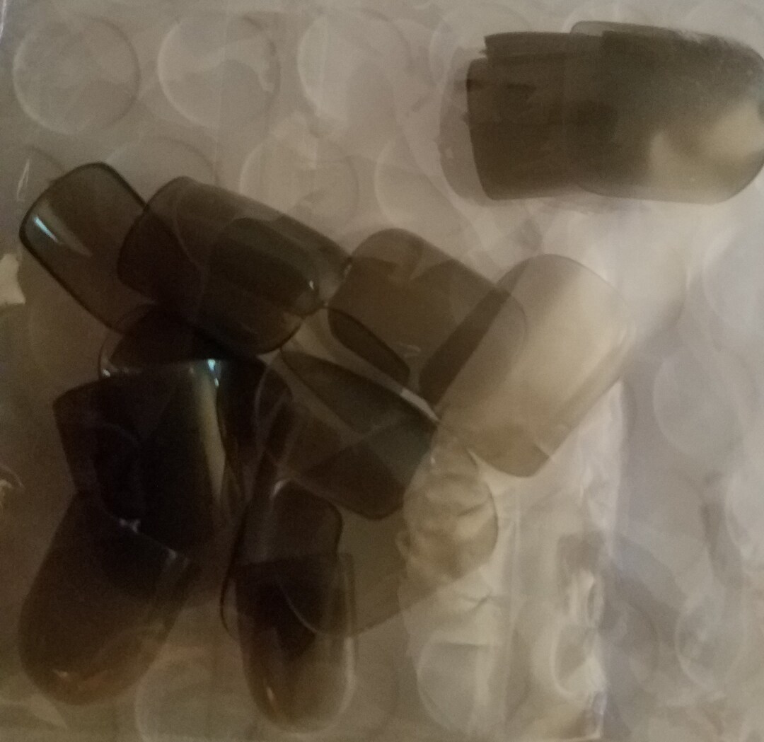 Sheer Finish Deep Grey Color Short Round Press On/glue on - Etsy