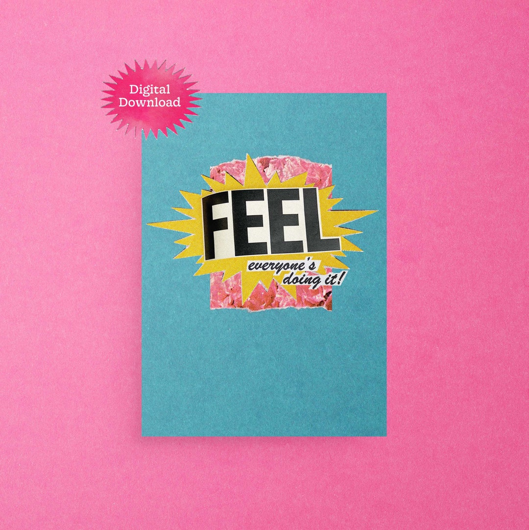 Printable Feel Feelings Collage Card - Etsy