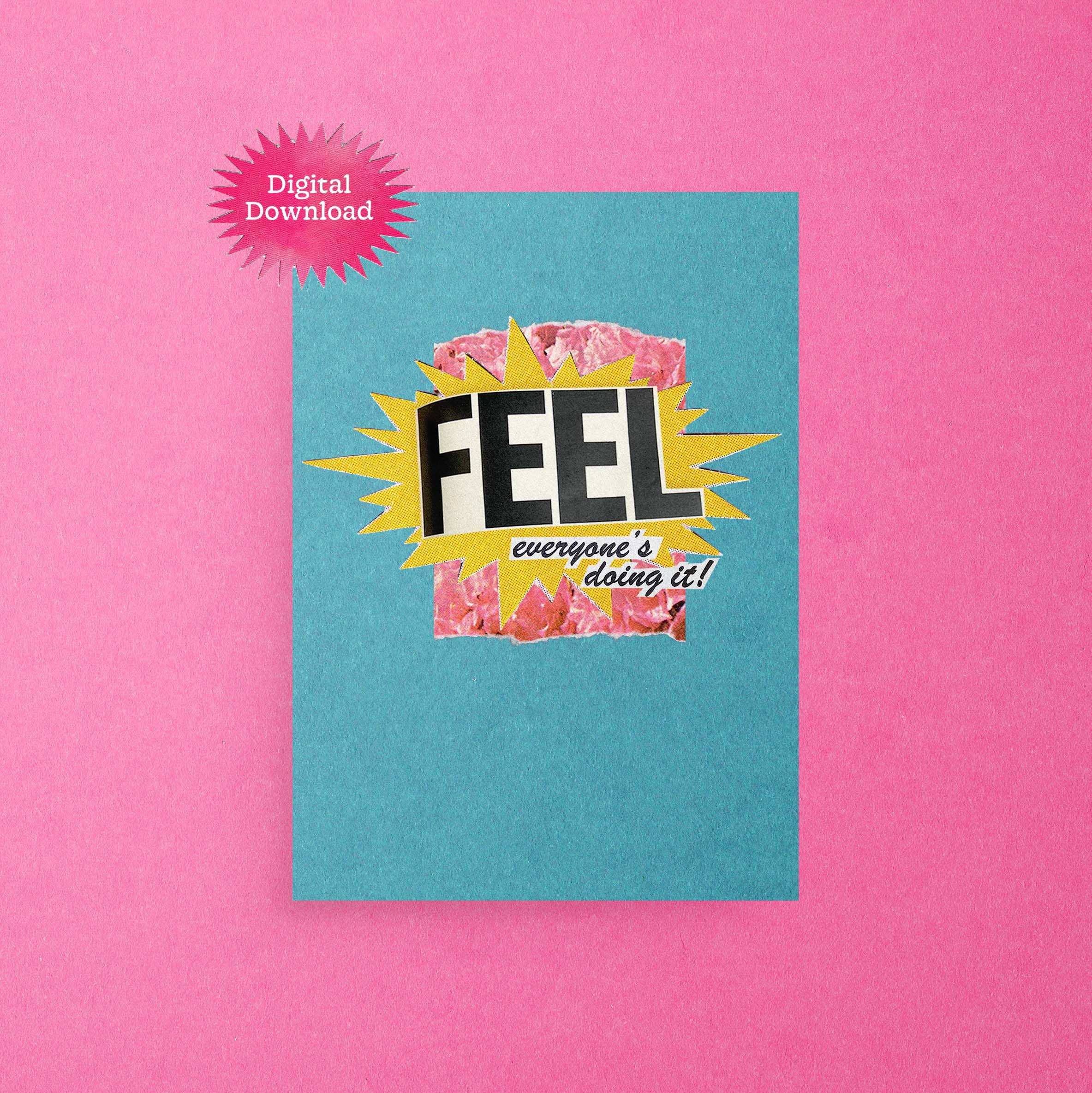 Printable Feel Feelings Collage Card - Etsy