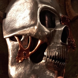 Genuine Aluminum Zombie Skull Mask With Copper Accents - Etsy