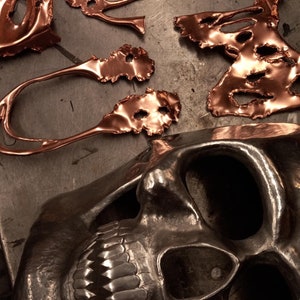 Genuine Aluminum Zombie Skull Mask With Copper Accents - Etsy