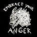 Wolf Patch - Embrace Your Anger - Feral Wolf - Original Design Printed ...
