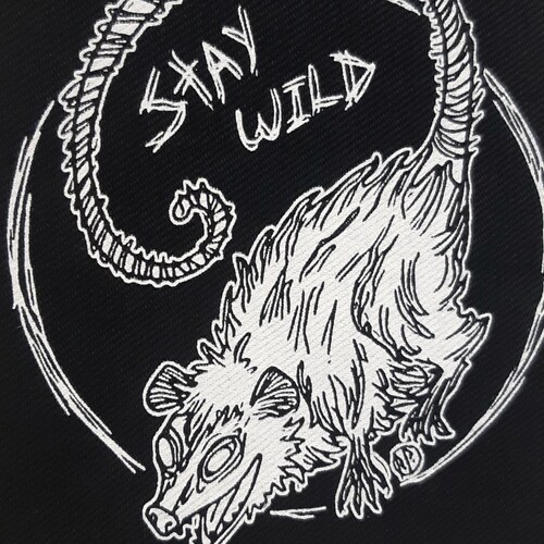 Baphomet Opossum Patch Folk Punk Satanist Original Design - Etsy