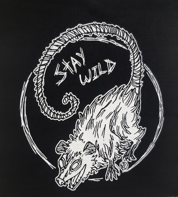 Wild Possum Patch Folk Punk Screaming Possum Stay Wild - Etsy