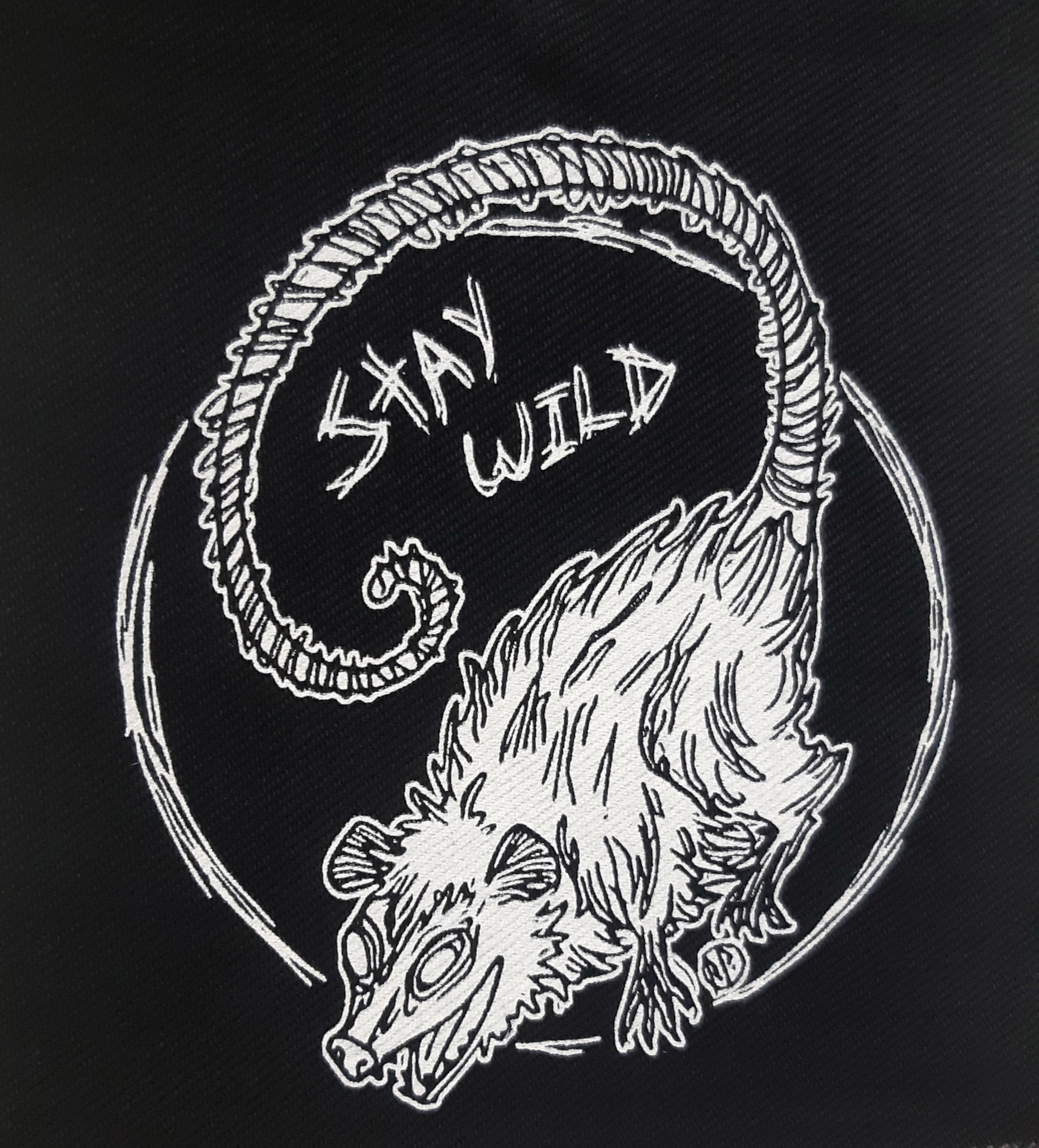 Wild Possum Patch - Folk Punk Screaming Possum - Stay Wild - Original ...