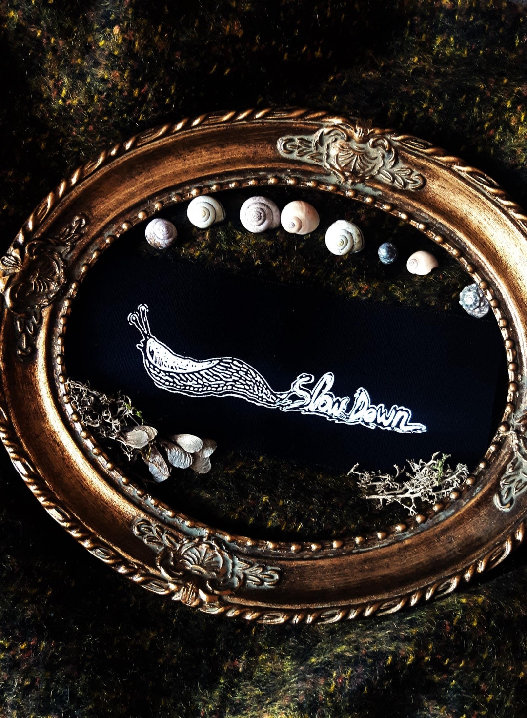 Slug Patch - Slow Down - Original Design Printed on Canvas - Etsy