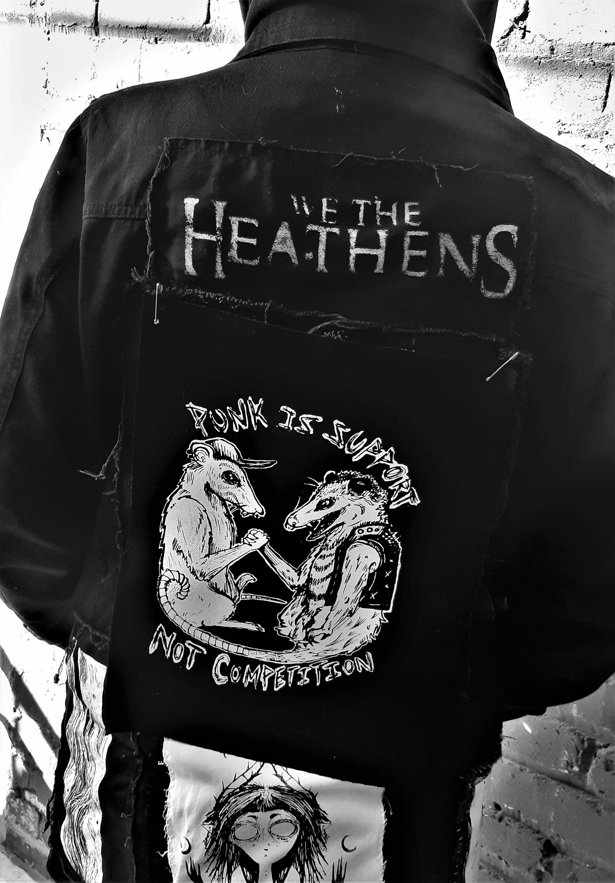 Punk is Support Not Competition Backpatch Rat and Opossum - Etsy