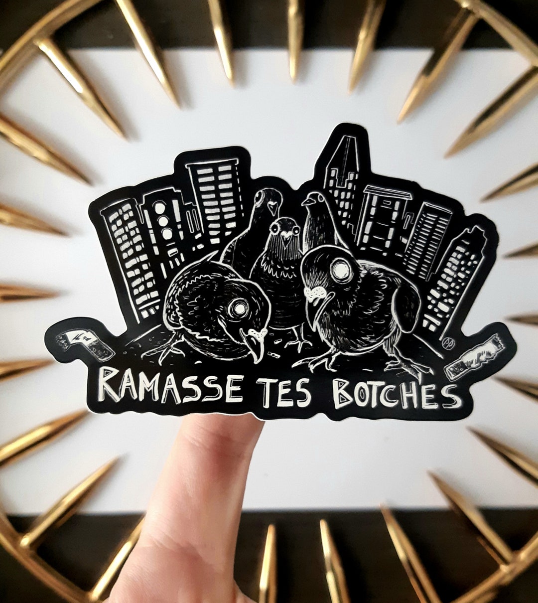 Pigeon Gang Sticker Pick up Your Butts Pick up Your Butts 2x4 ...