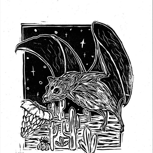 Punk Rock Opossum Print Hand Printed on Paper Original Art - Etsy