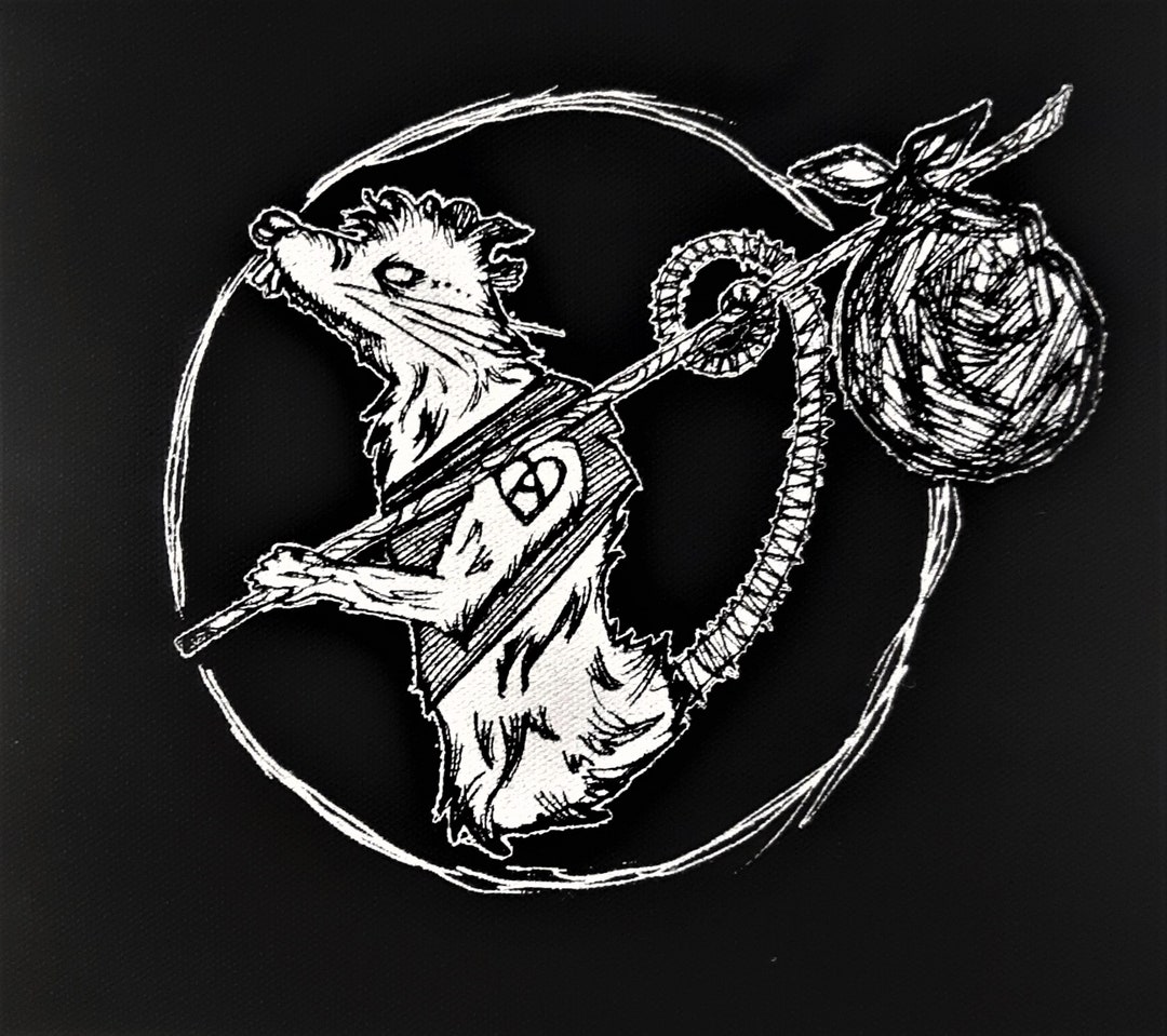 Traveler Rat Patch - Folk Punk Hitchhiking Rat - Original Design ...