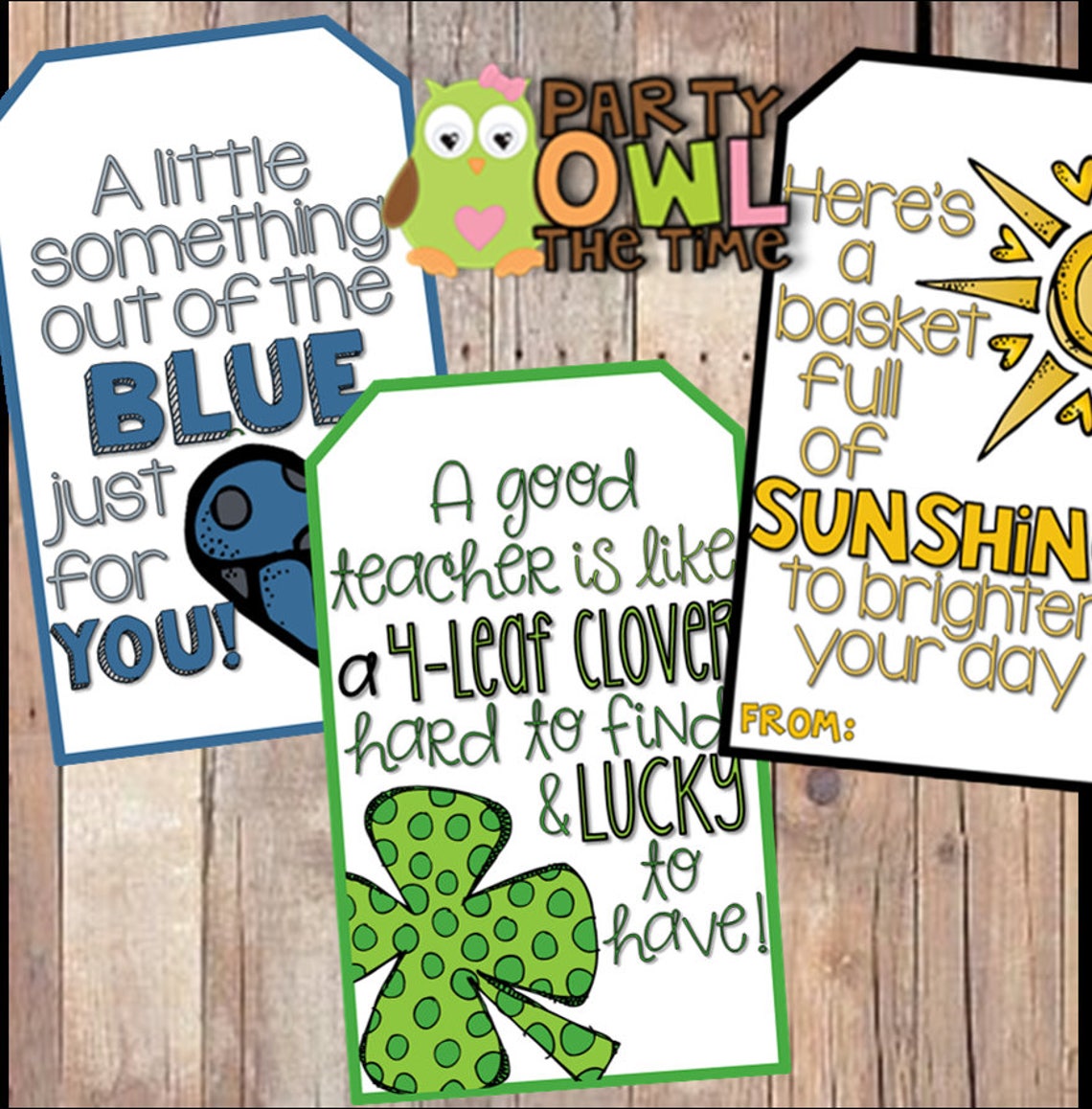 Color Themed Teacher and Team Appreciation Gift Tags - Etsy