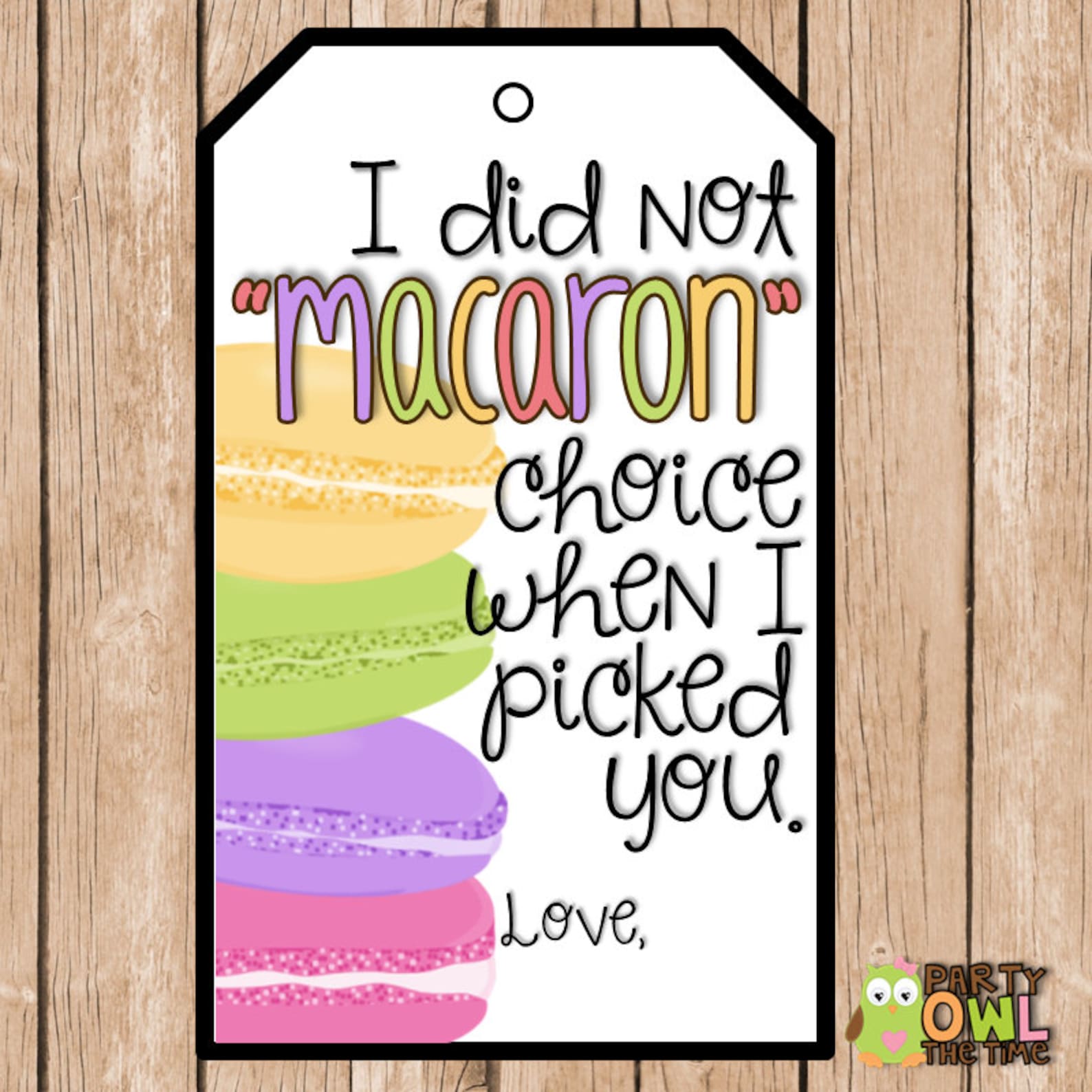 Macaron Gift Tag, Printable Download - Etsy