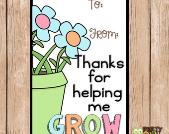 Bloom in Your Classroom Teacher Gift Tag Printable, Teacher ...