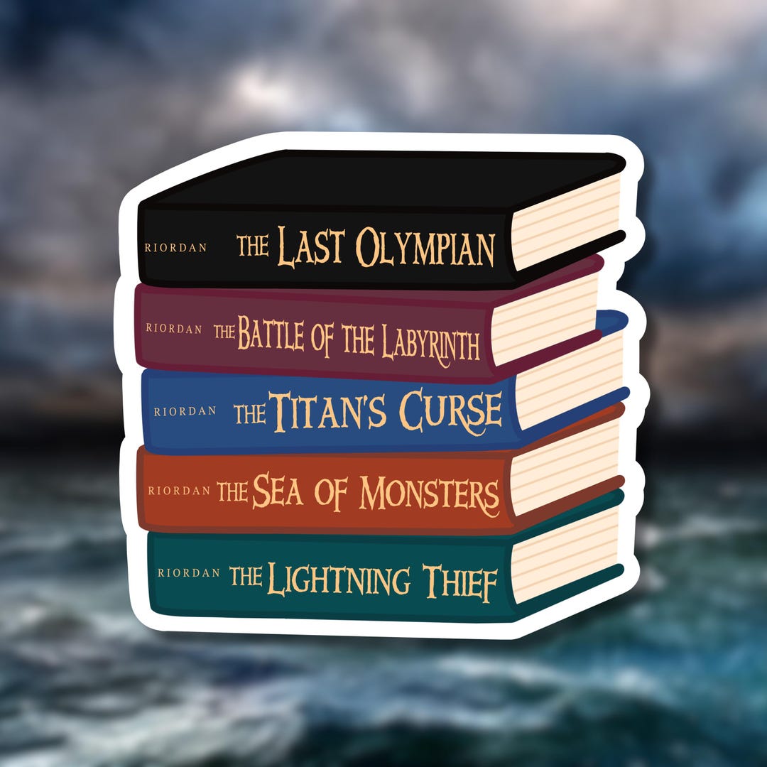 Percy Jackson Book Stack Sticker | Percy Jackson Sticker | Book Series ...