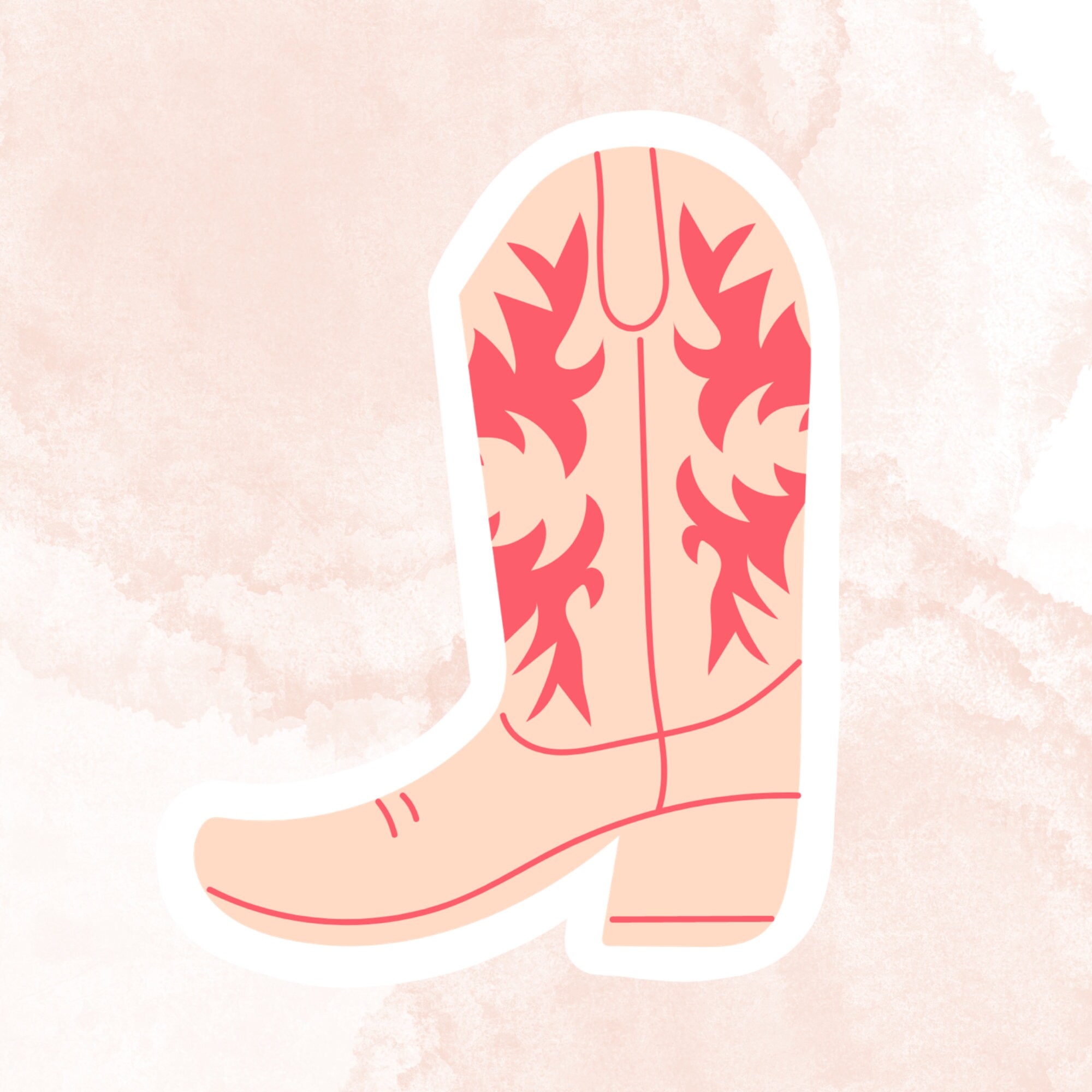 Groovy Cowgirl Boots Stickers Vinyl Sticker Waterproof Groovy - Etsy