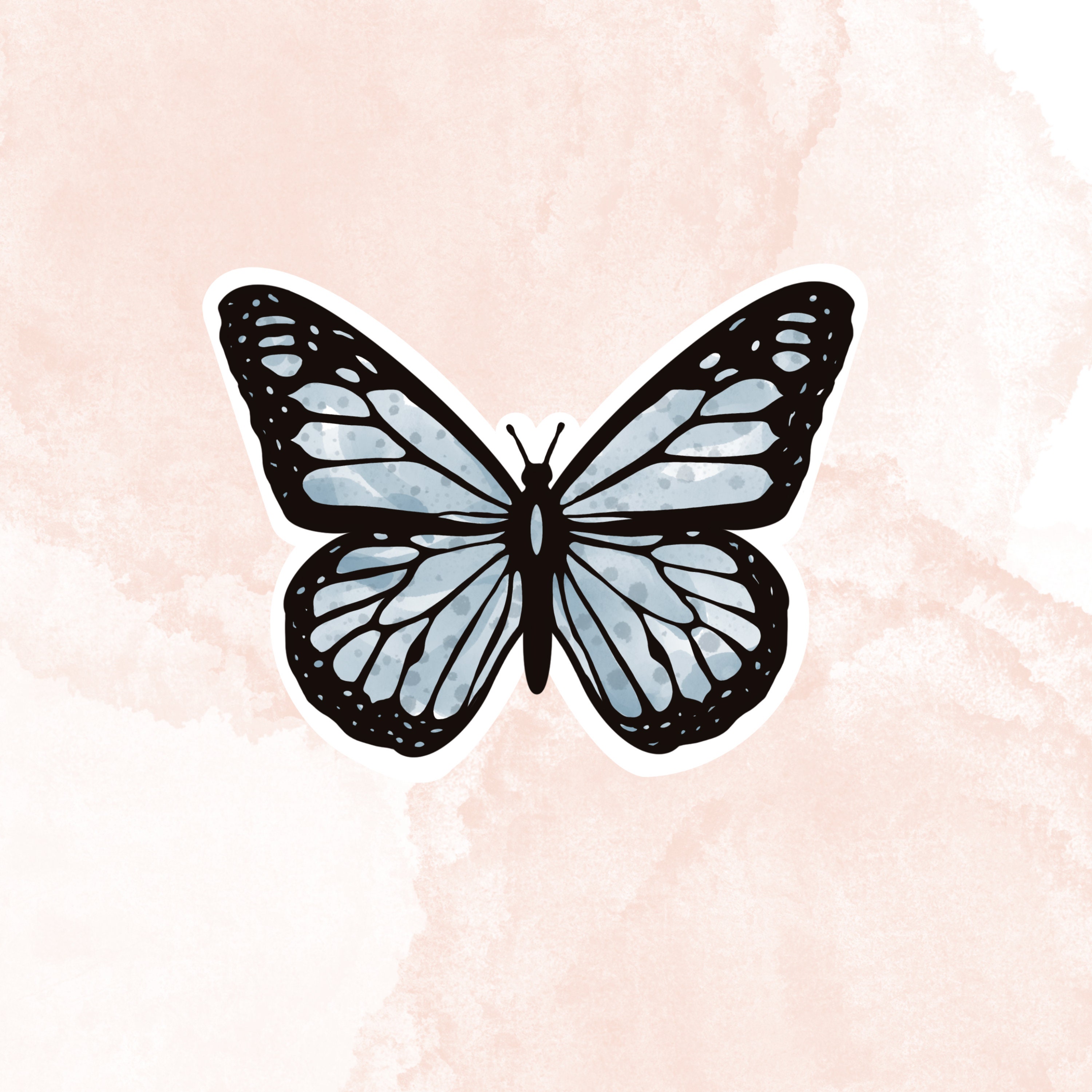 Blue Butterfly Stickers | Individual & Sticker Pack | Vinyl Sticker ...