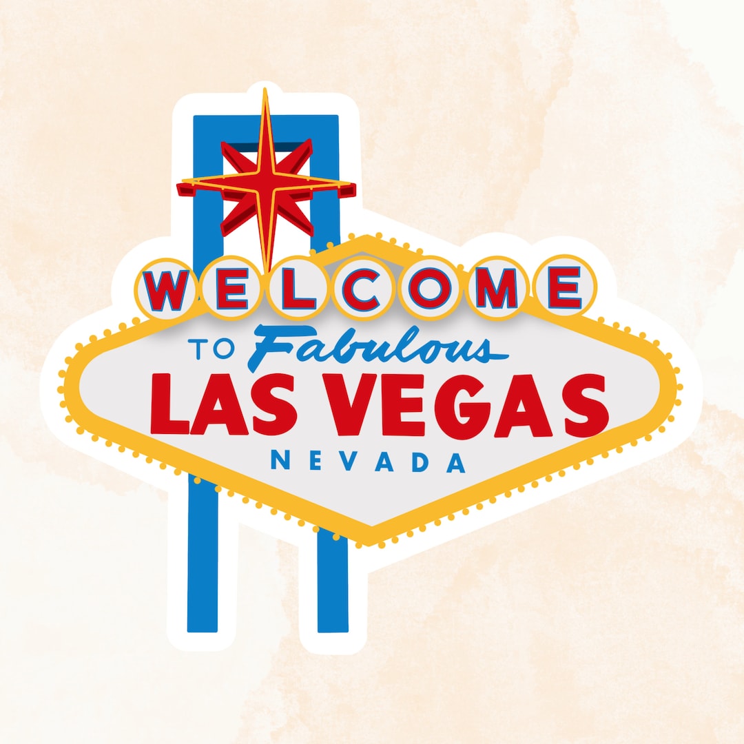 Las Vegas Sign Sticker | Vinyl Sticker | Waterproof | Travel Stickers ...