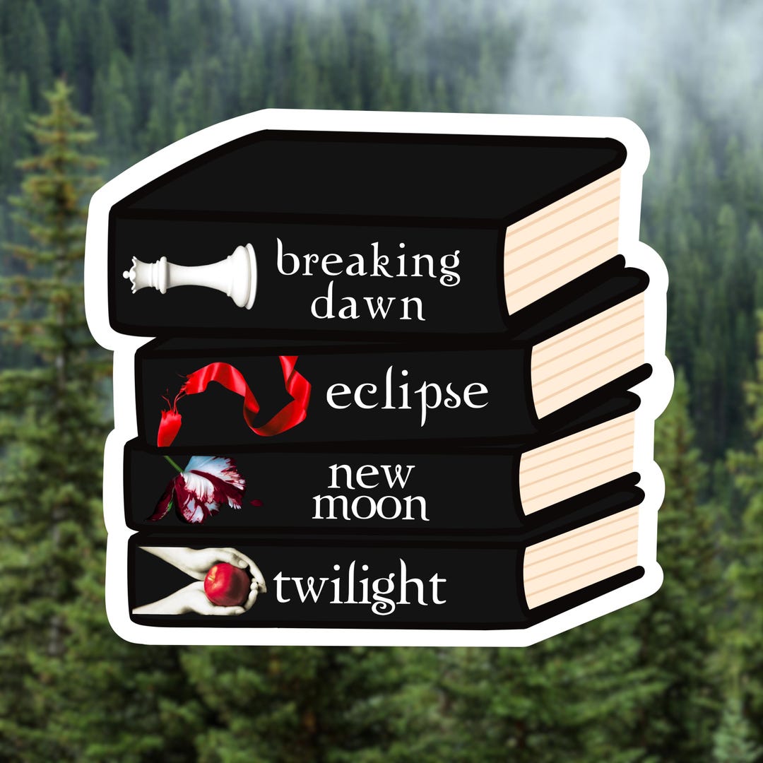 Twilight Book Stack Sticker | Twilight Sticker | Book Series ...