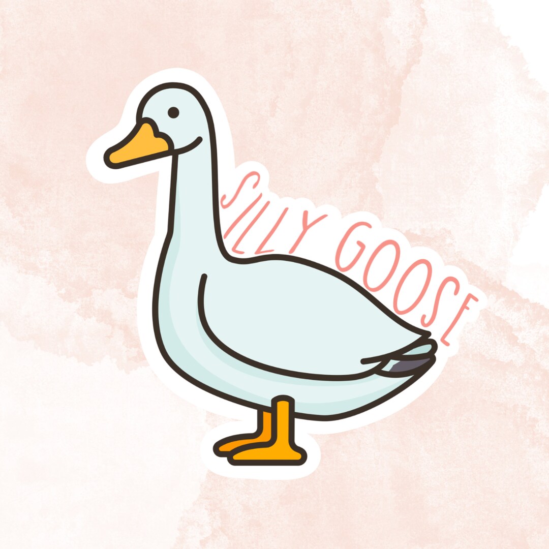 Silly Goose Sticker | Vinyl Sticker | Waterproof | Groovy - Etsy