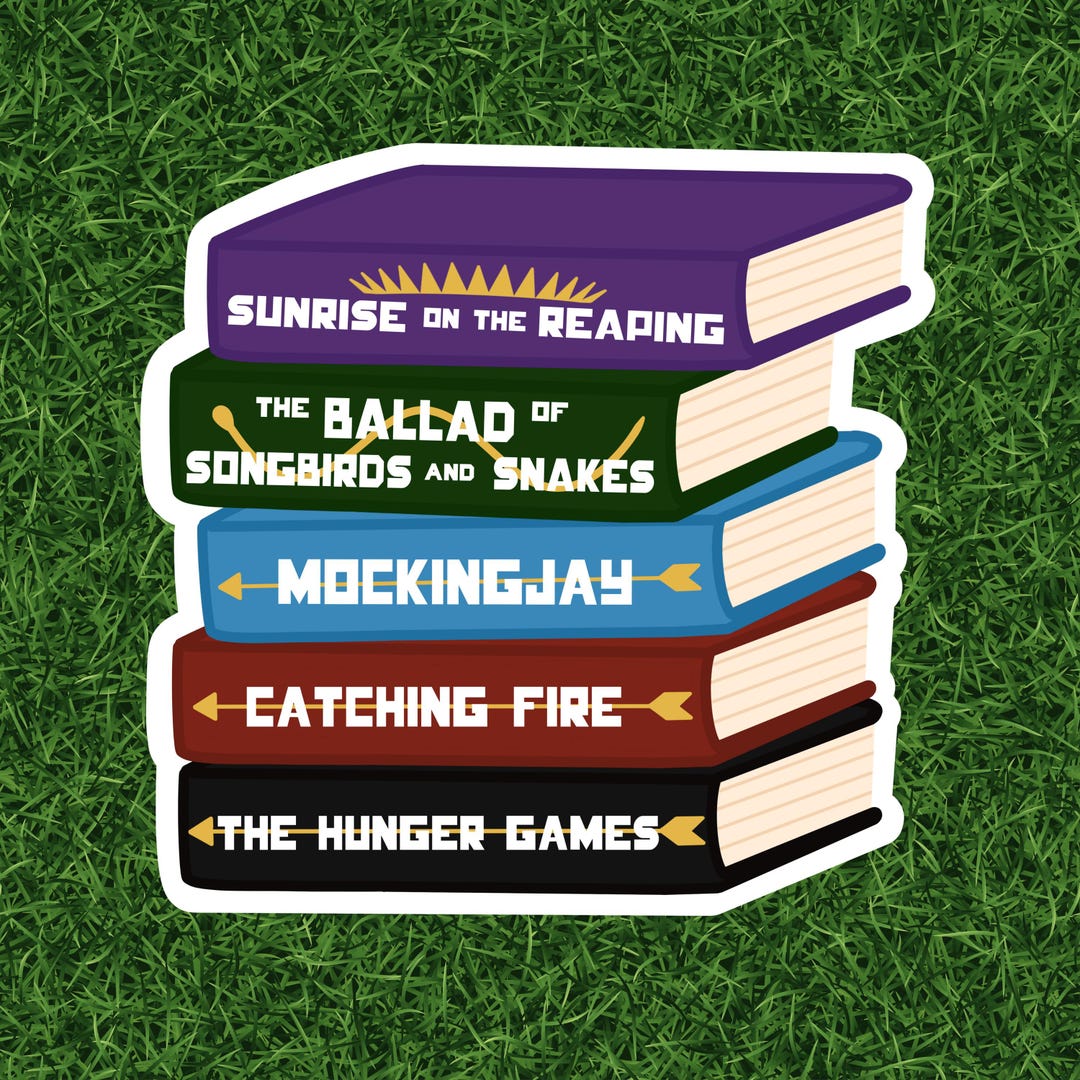 Hunger Games Book Stack Sticker | Hunger Games Sticker | Book Series ...