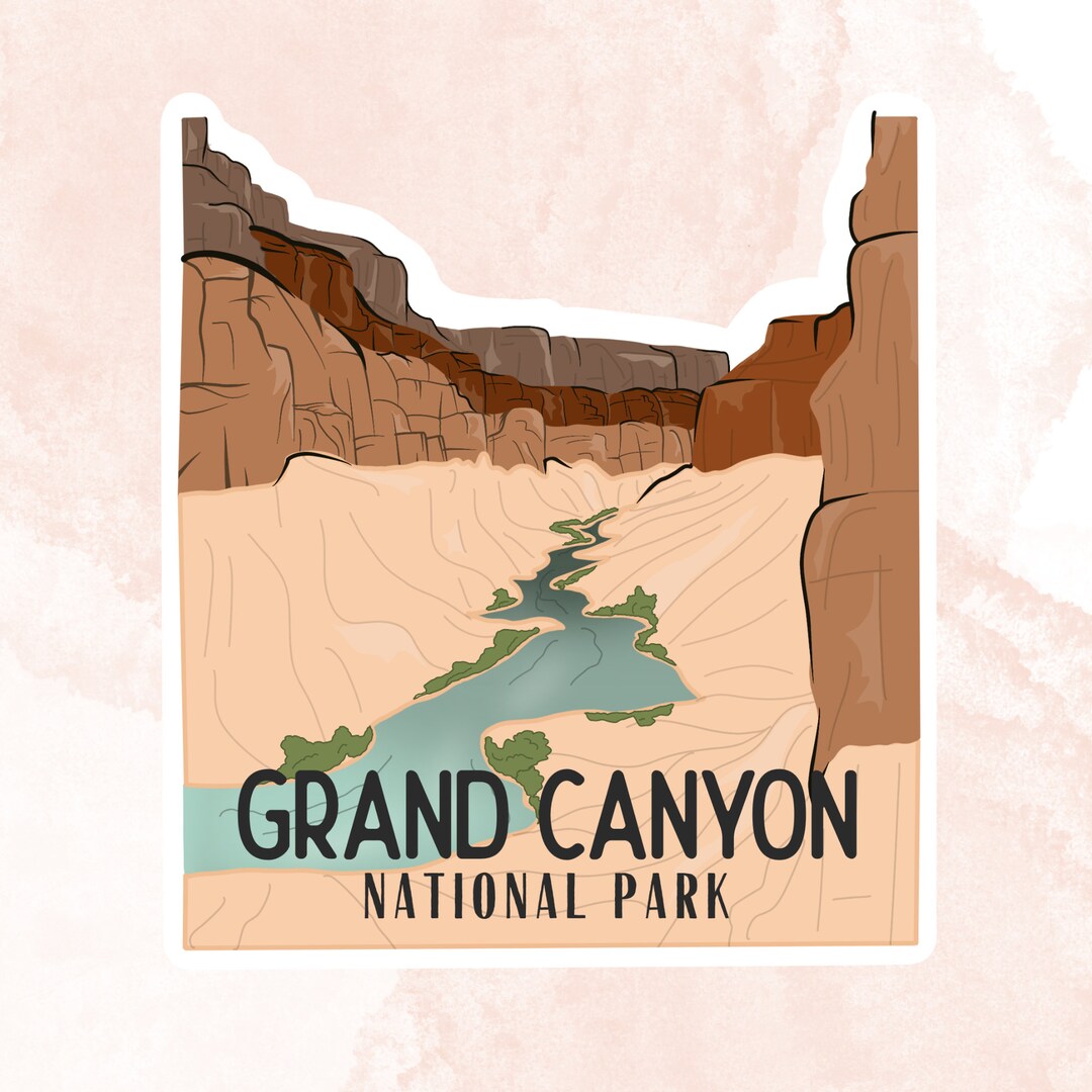 Grand Canyon Sticker | Vinyl Sticker | Waterproof | Travel Stickers - Etsy