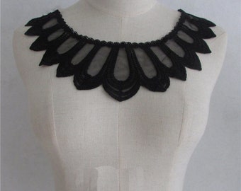 Black lace collar | Etsy