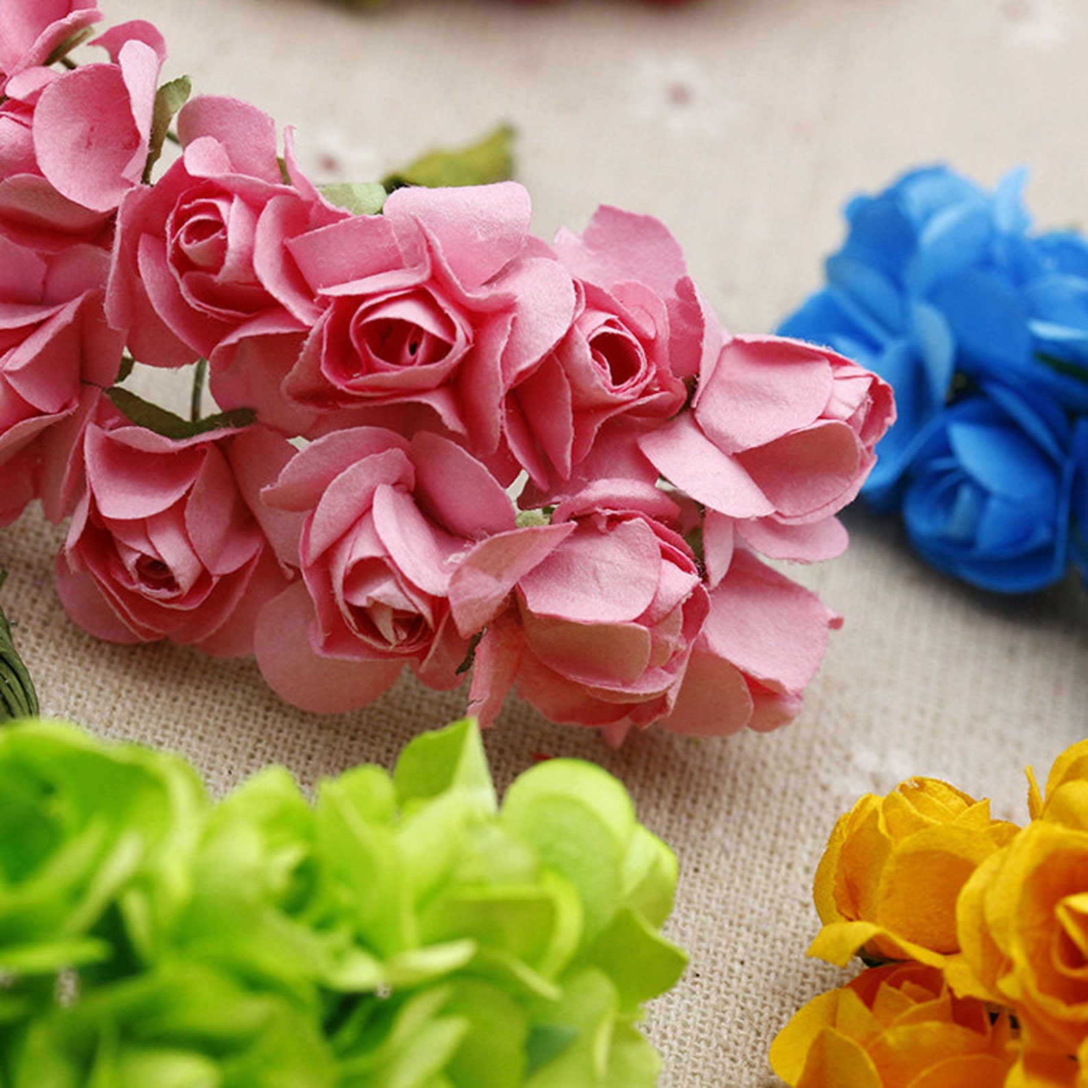 108 Pcs Mini Paper Flowers for DIY Hair Band,flowers for Wedding Candy ...