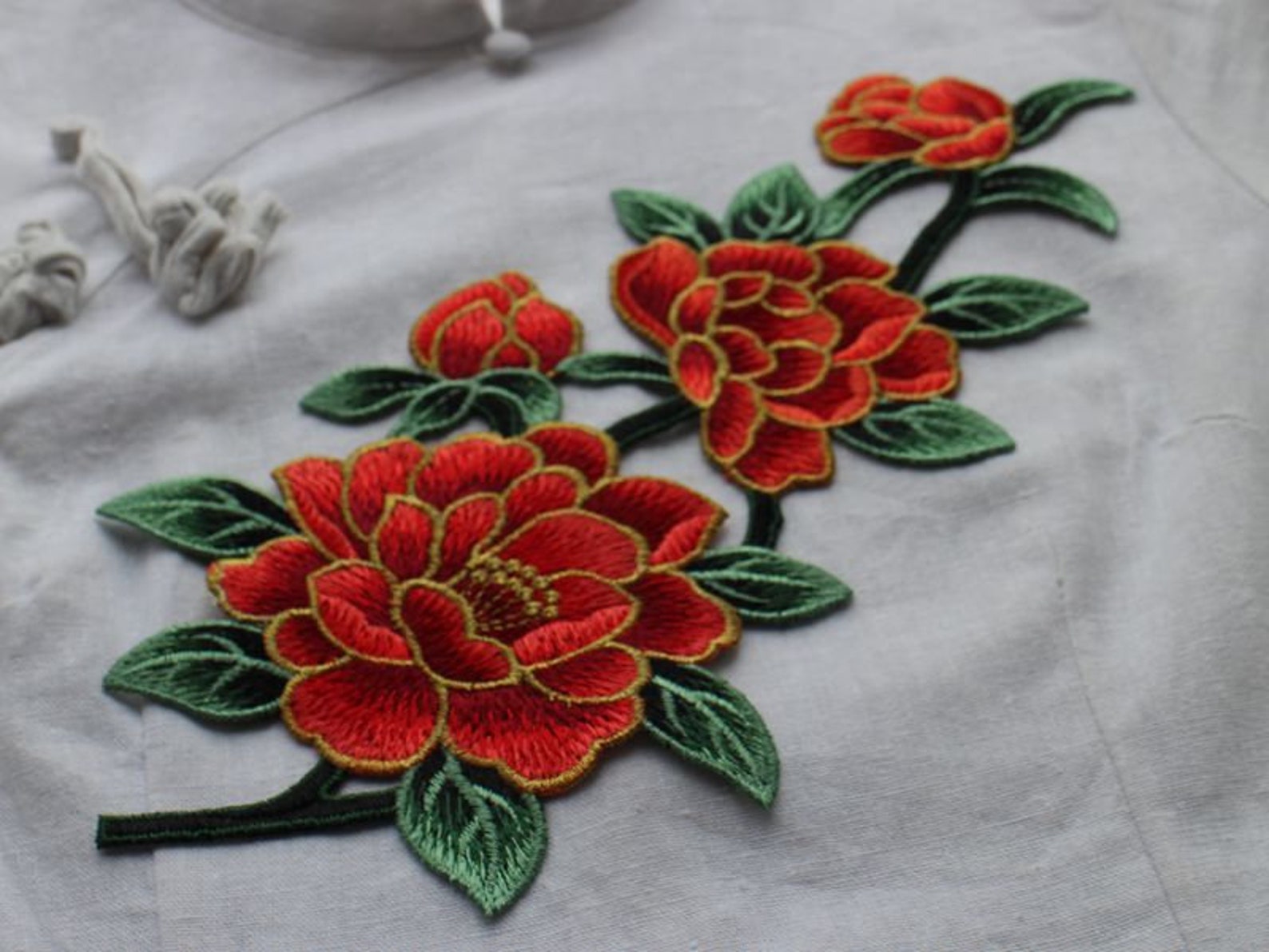 Embroidered AppliquesEmbroidered Flowers Patches For Dress | Etsy