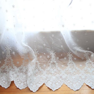 Ivory Color Width 47.24 Inches Wedding Lace Fabric,flowers Embroidered ...