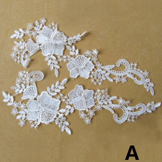 1 Pair Multi-color Alencon Lace Appliquesembroidered - Etsy